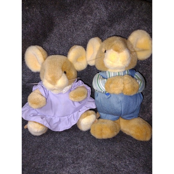 GANZ | Toys | Vintage 991 Ganz Mice Mouse Plush Purple Dress Overalls ...